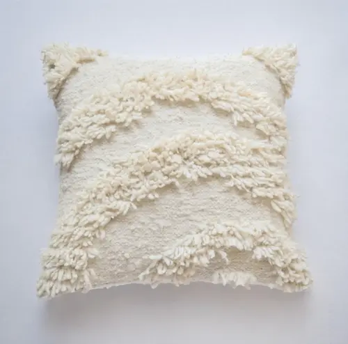 MESO GOODS Miguel Wool Pillow Cover - Cream