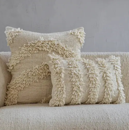 MESO GOODS Miguel Wool Pillow Cover - Cream
