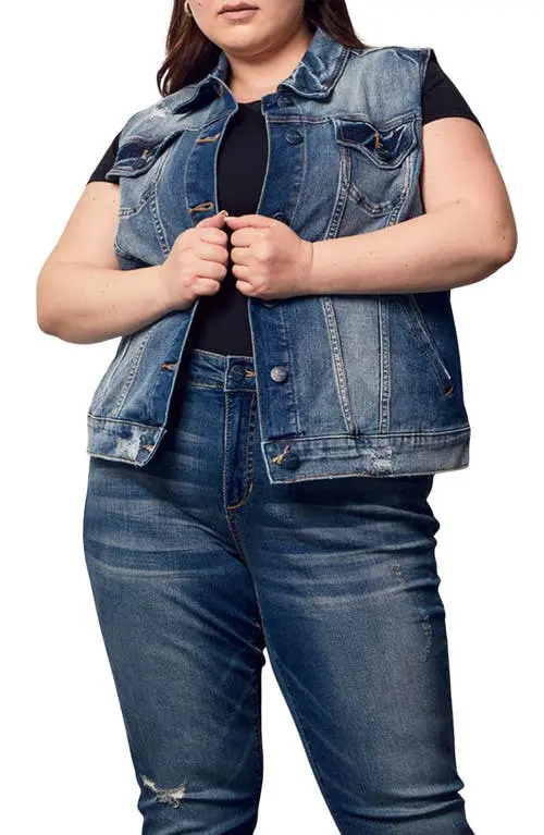 SLINK JEANS Denim Vest - Audrey