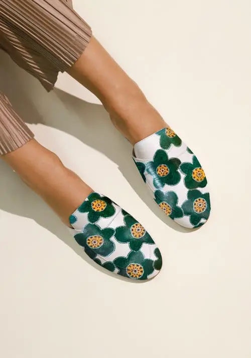 ALEPEL Hand-painted Mules - Crochet