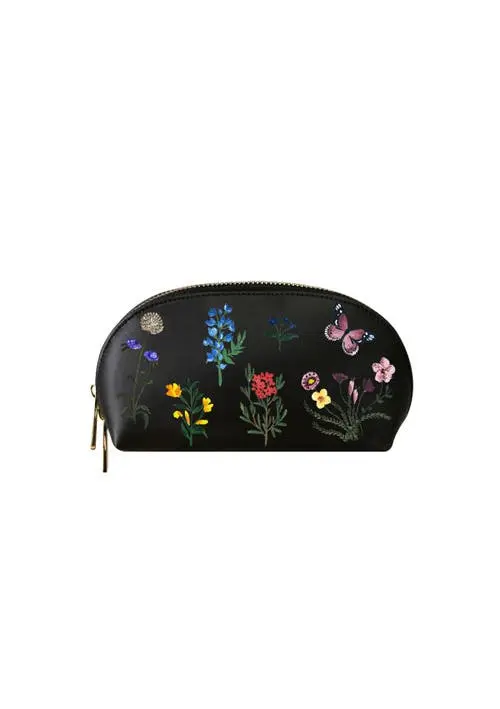 ALEPEL Hand-painted Makeup Bag - Pressed Flowers
