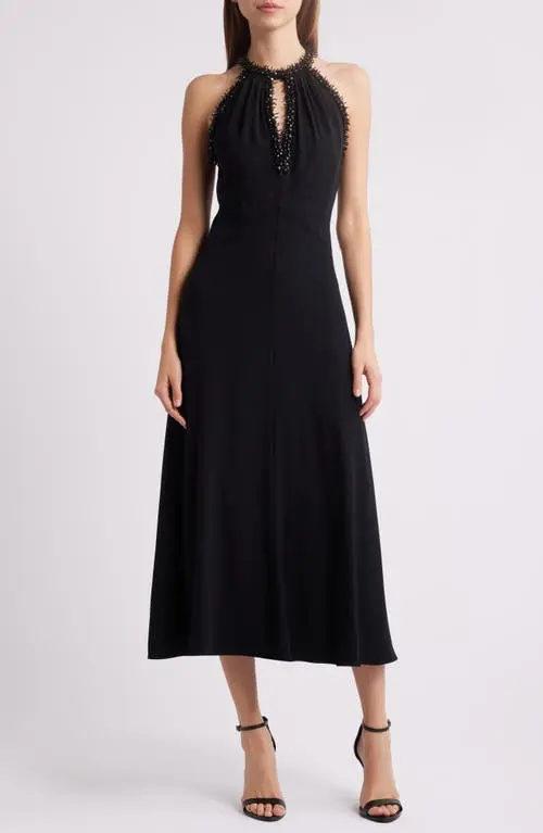Kobi Halperin Aria Beaded Sleeveless Cocktail Dress
