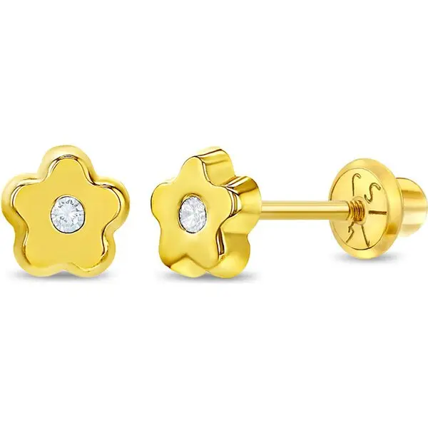 IN SEASON JEWELRY 14k Yellow Flower Earrings - Gold