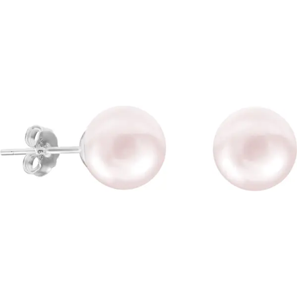 DONATELLO GIAN Shell Pearl Stud Earrings - Pink