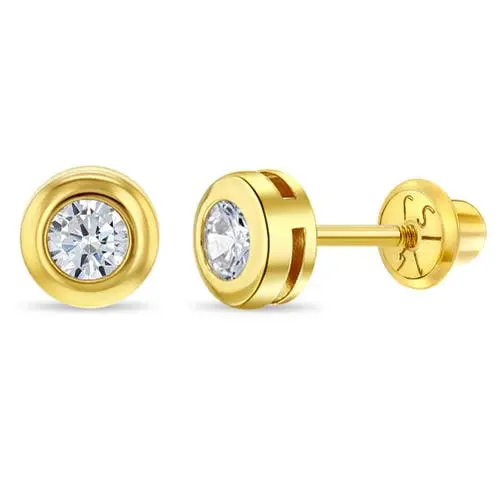 IN SEASON JEWELRY 14k Yellow Cubic Zirconia Earrings - Gold