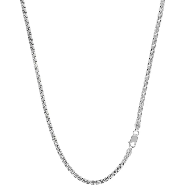 DONATELLO GIAN Round Box Chain Necklace - Silver