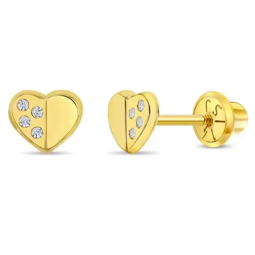 IN SEASON JEWELRY 14k Heart Earrings - Gold