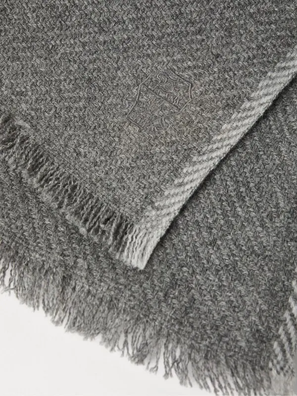 Brunello Cucinelli Cashmere Scarf - Grey