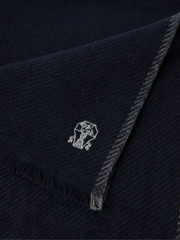 Brunello Cucinelli Cashmere Scarf - Blue