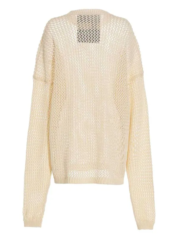 RAMAEL Bio Cable Sweater - White