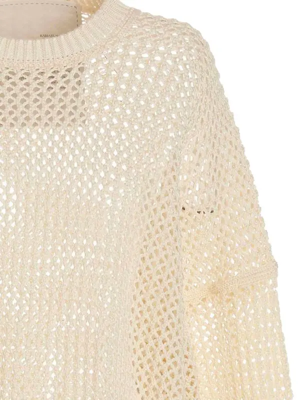 RAMAEL Bio Cable Sweater - White