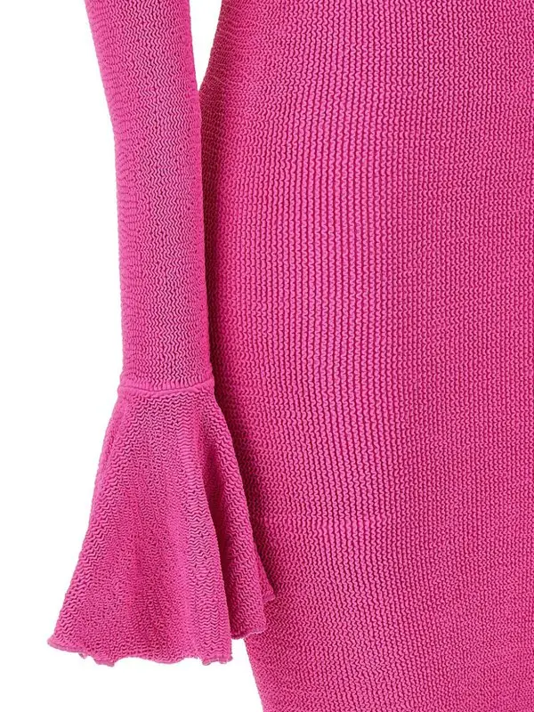 ROTATE BY BIRGER CHRISTENSEN X Reina Olga Crinkled Mini Dress - Pink