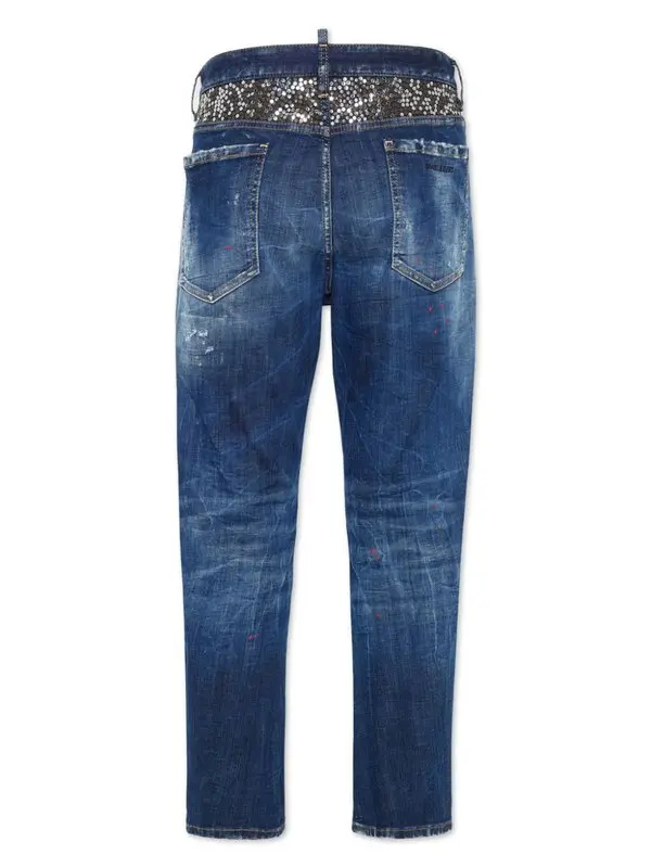 Dsquared2 Distressed Straight-leg Jeans