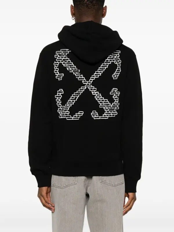 Off-White Arrows-print Hoodie - Black