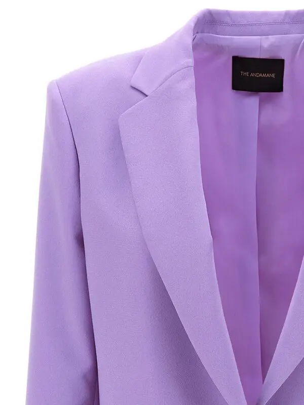 Andamane Single-breasted Blazer - Purple