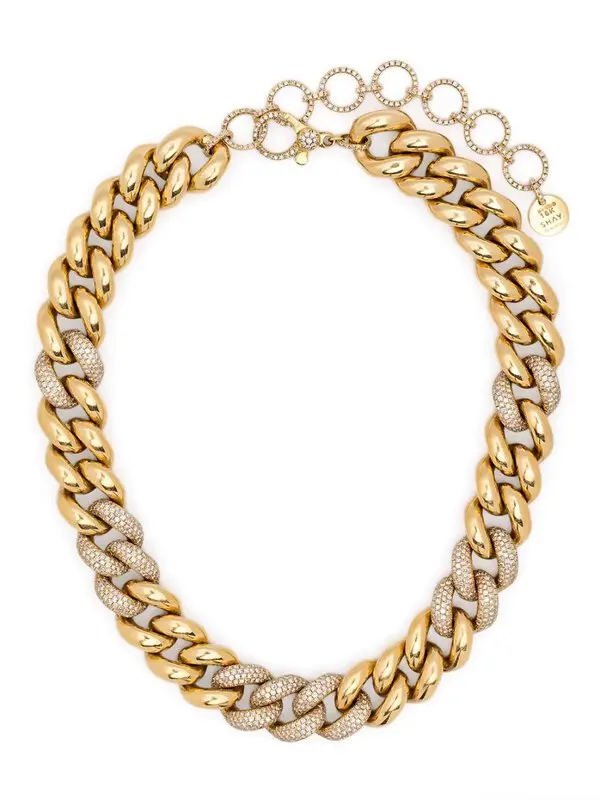 Shay 18k Yellow Diamond Curb Chain Necklace - Gold