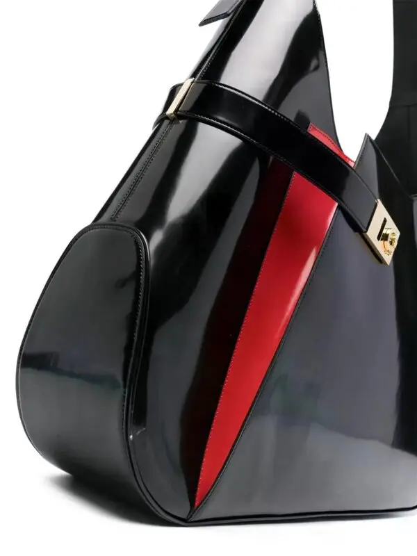 FERRAGAMO Extra Large Hobo Shoulder Bag - Black