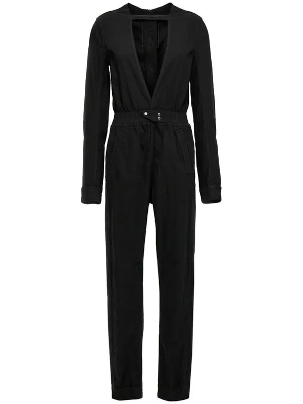 Rick Owens V-neck Jumpsuit - Black
