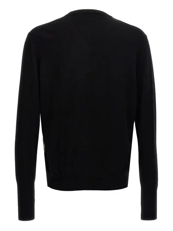 BALLANTYNE Argyle-intarsia Sweater - Black