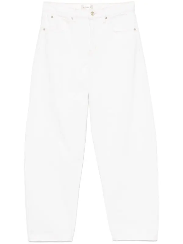 FRAME Low Slung Barrel Jeans - White