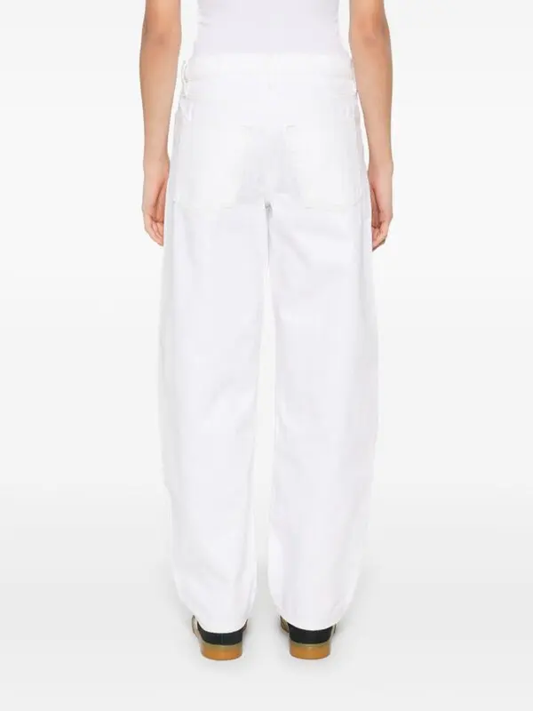 FRAME Low Slung Barrel Jeans - White
