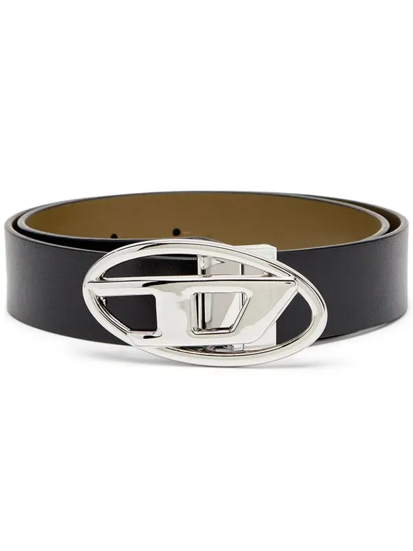 DIESEL B-1dr Leather Belt - Black