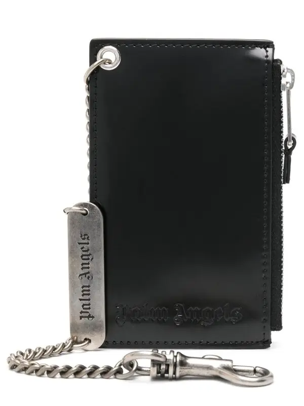 Palm Angels Logo-plate Card Holder - Black