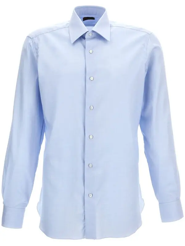 BARBA NAPOLI Cotton Shirt - Blue