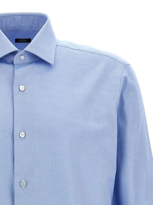 BARBA NAPOLI Cotton Shirt - Blue