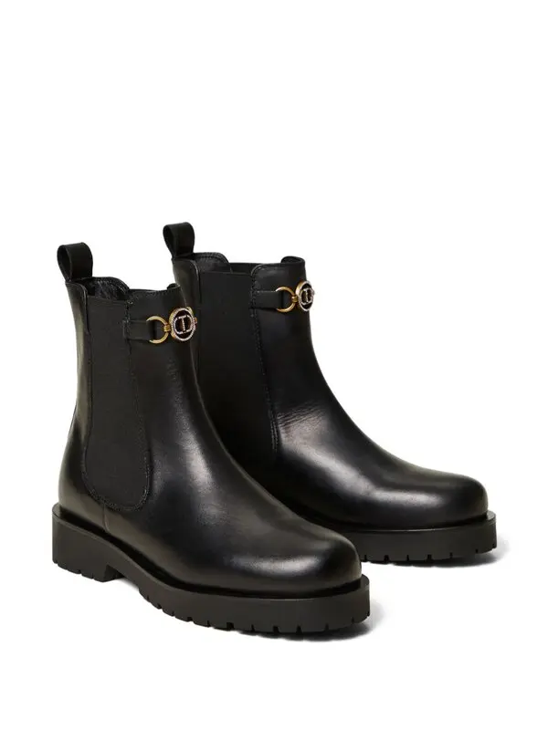 TWINSET Leather Chelsea Boots