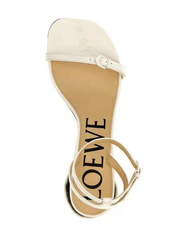 Loewe 40mm Petal Brush Sandals