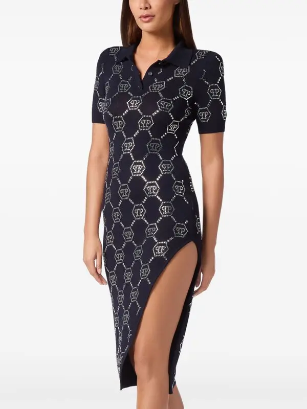 Philipp Plein Monogram Polo Shirt Dress