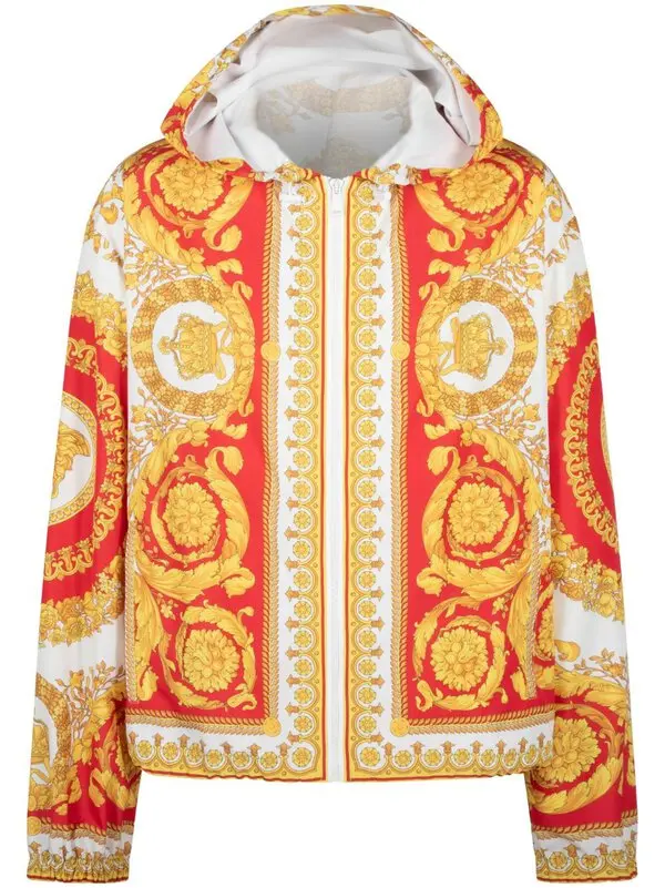 Versace Barocco-print Jacket - White