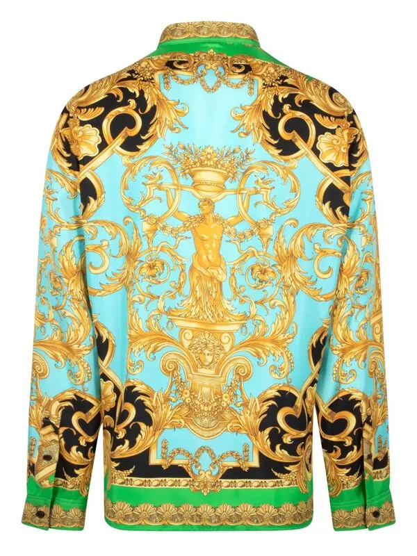 Versace Barocco-print Shirt - Green