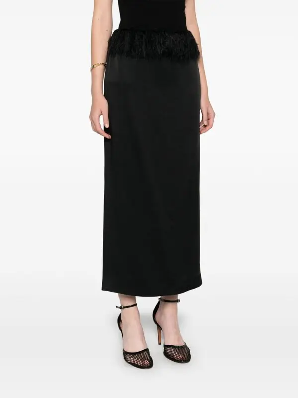 TOTEME Fringed Maxi Skirt - Black