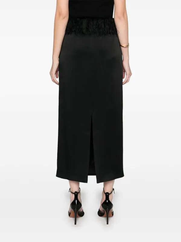 TOTEME Fringed Maxi Skirt - Black