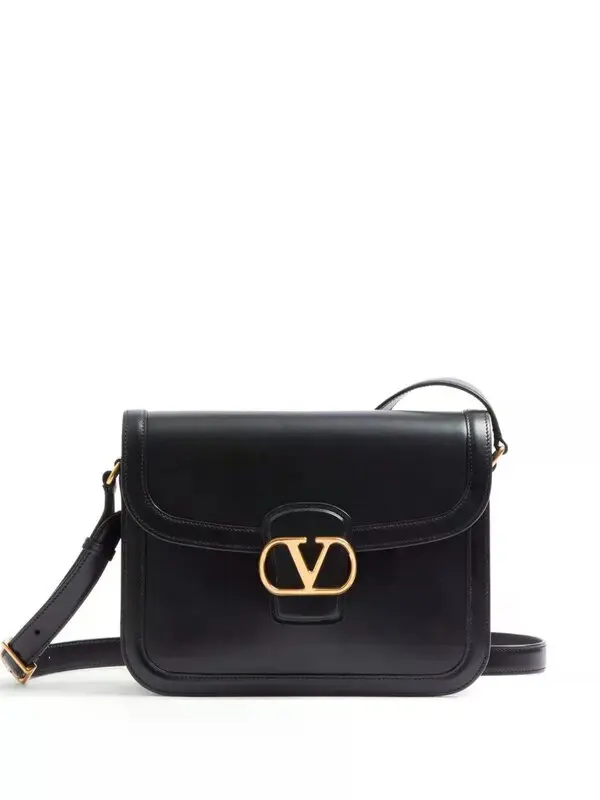 Valentino Garavani 9to5 Leather Shoulder Bag - Black