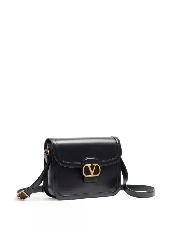 Valentino Garavani 9to5 Leather Shoulder Bag - Black