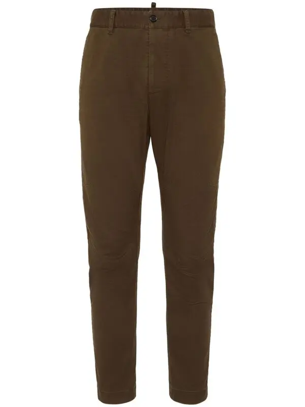 Dsquared2 Cotton Tapered Trousers - Brown