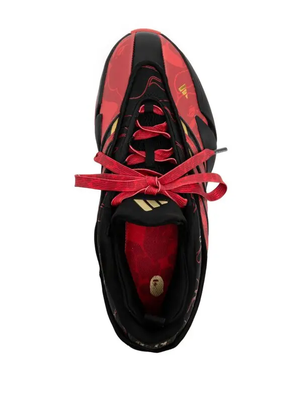 Adidas Dame Bape Black Scarlet Sneakers - Better Scarlet/core Black/gold Met.