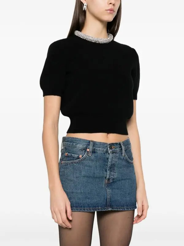 Alexander Wang Crystal-embellished T-shirt - Black