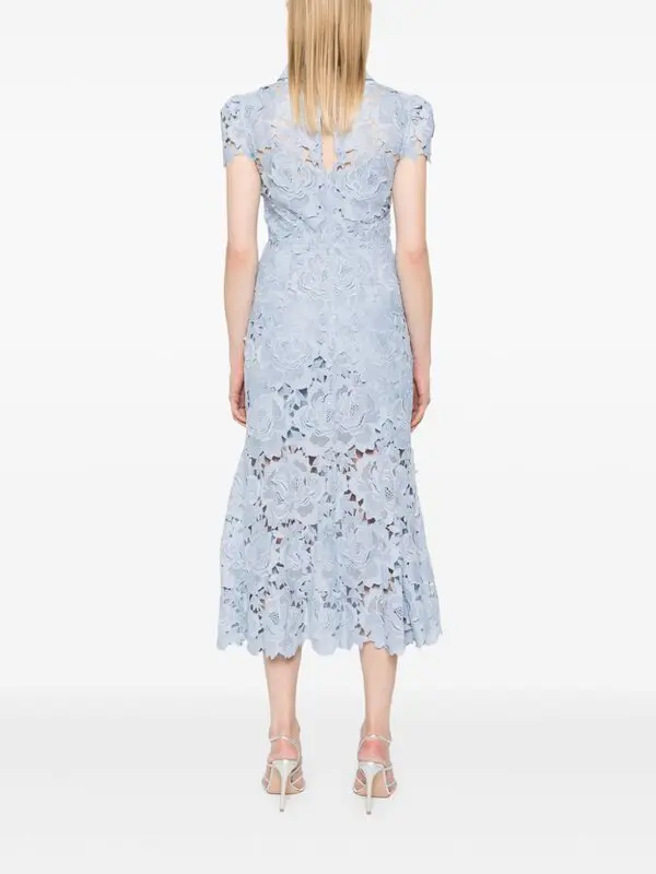 sachin and babi light blue dress SELF-PORTRAIT Chiffon Midi Dress