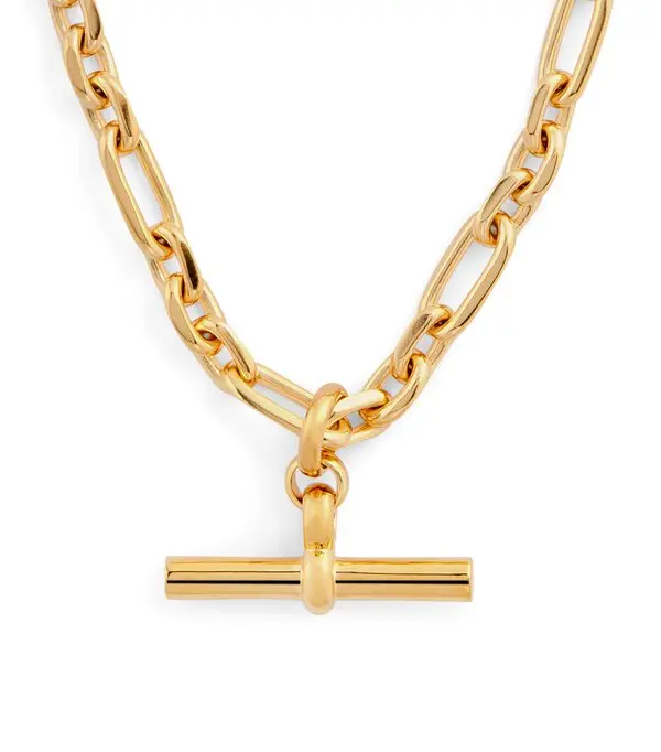 TILLY SVEAAS Plated T-bar Watch Chain Necklace - Gold