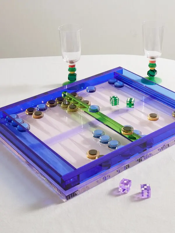 REFLECTIONS COPENHAGEN Crystal Backgammon Set