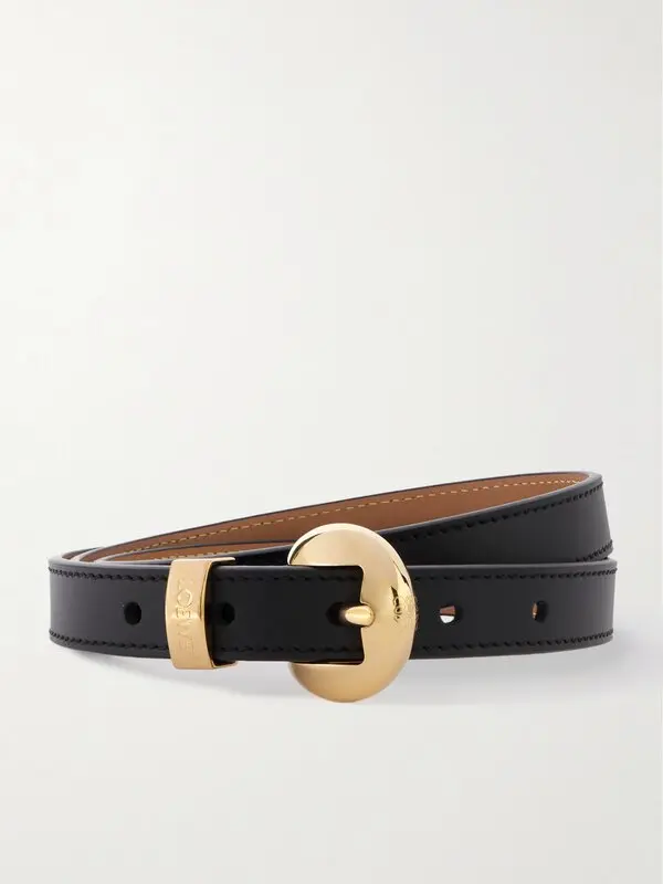Loewe Pebble Leather Belt - Black