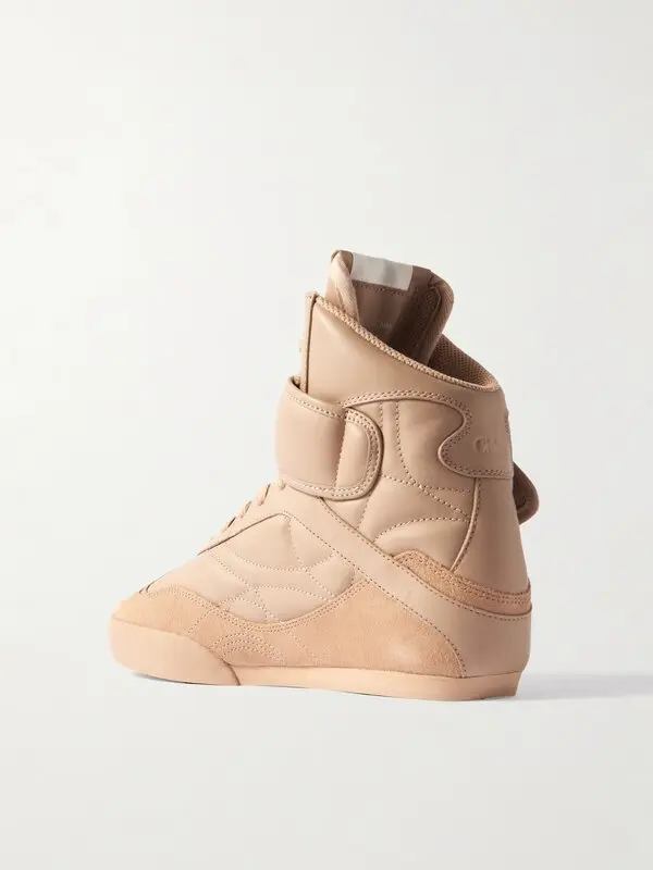 Chloé Kick Leather High-top Sneakers - Neutrals
