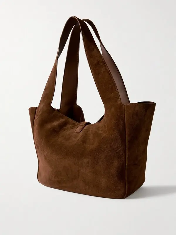 Saint Laurent Le 5 À 7 Bea Suede Tote - Brown