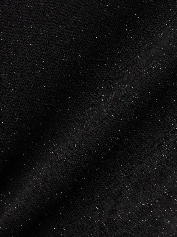 Saint Laurent Metallic Knitted Tank - Black