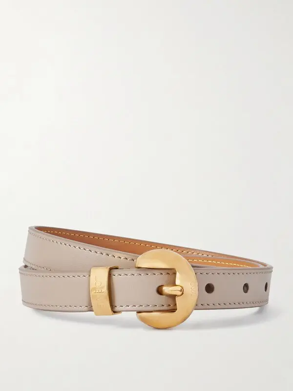 Loewe Pebble Leather Belt - Neutrals
