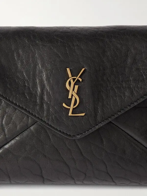 Saint Laurent Cassandre Mini Textured-leather Shoulder Bag